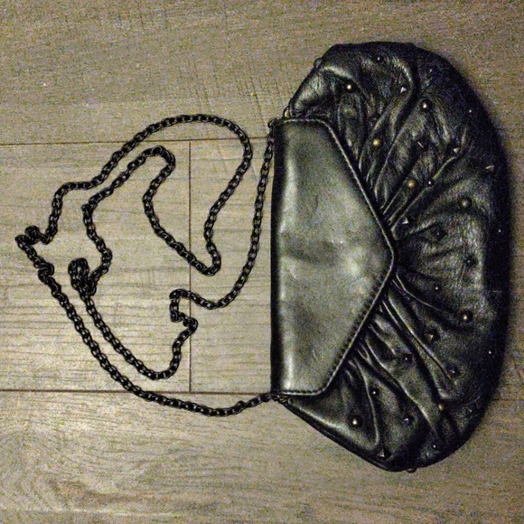 Lauren Merkin | Bags | Lauren Merkin Black Leather Clutchshoulder Bag ...